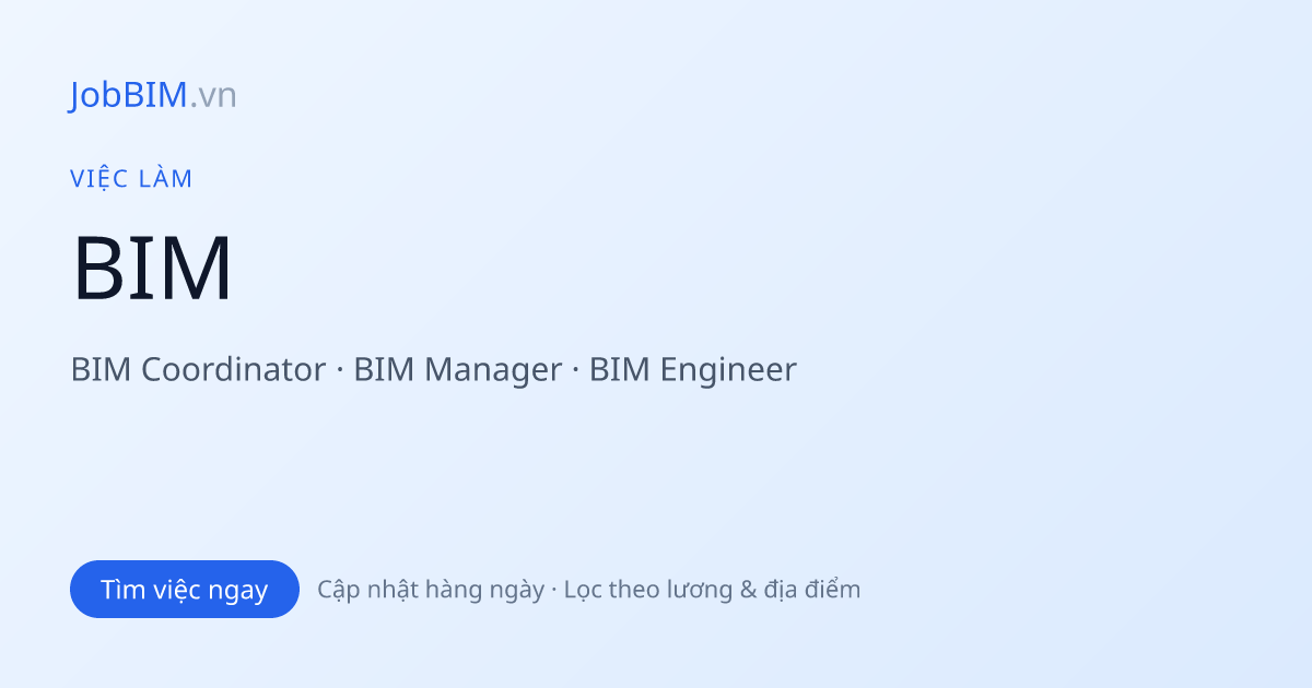 Việc làm BIM - Tuyển dụng mới nhất tại Việt Nam | JobBIM